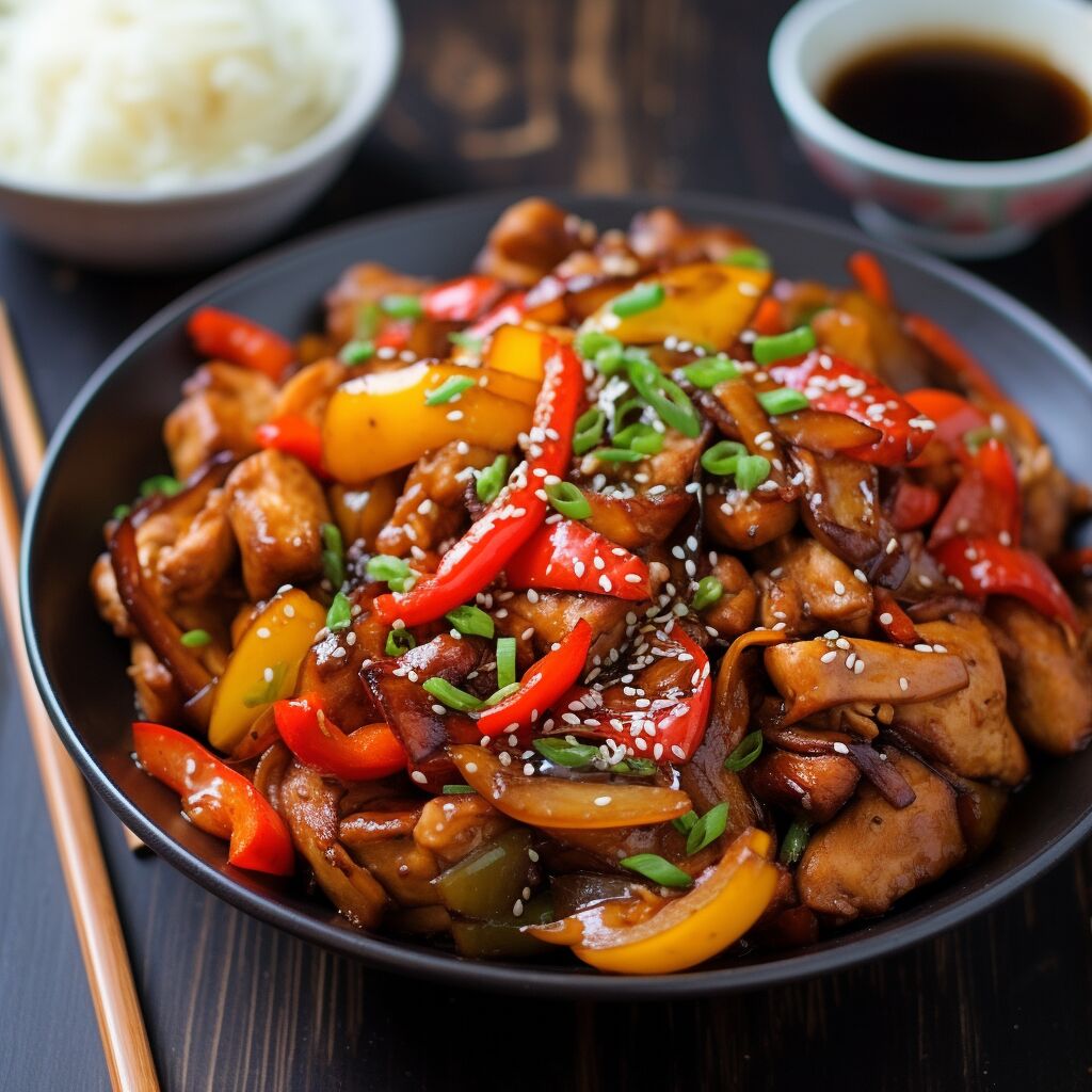 Teriyaki Chicken and Bell Pepper Hash - Coolinarco.com