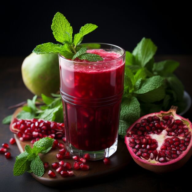 Fresh Mint and Pomegranate Juice - Coolinarco.com