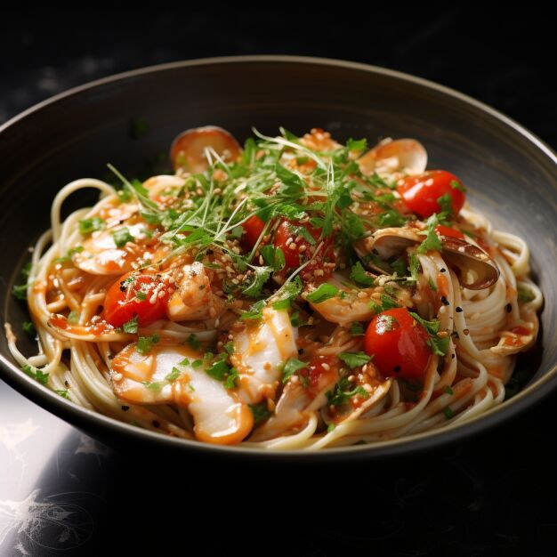 Japanese-Style Seafood Spaghetti - Coolinarco.com