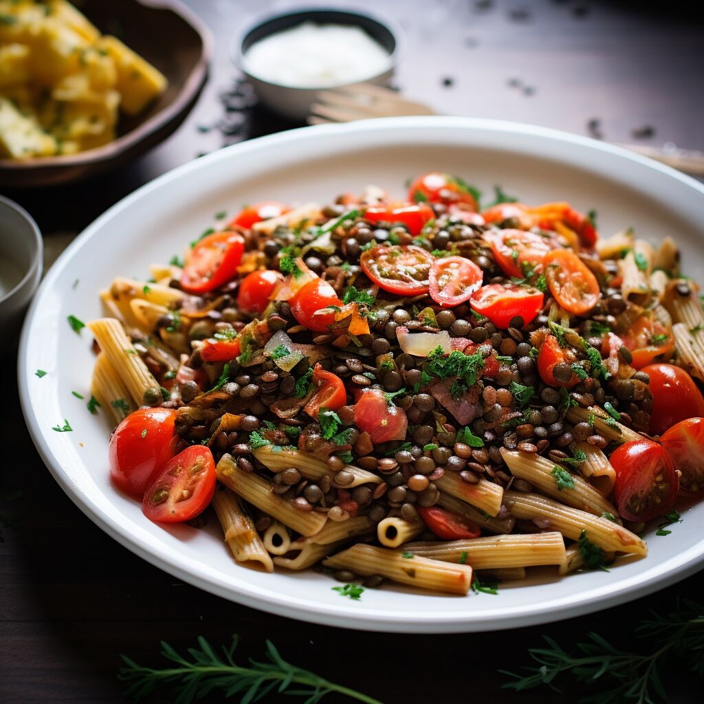 Mediterranean Lentil Pasta - Coolinarco.com