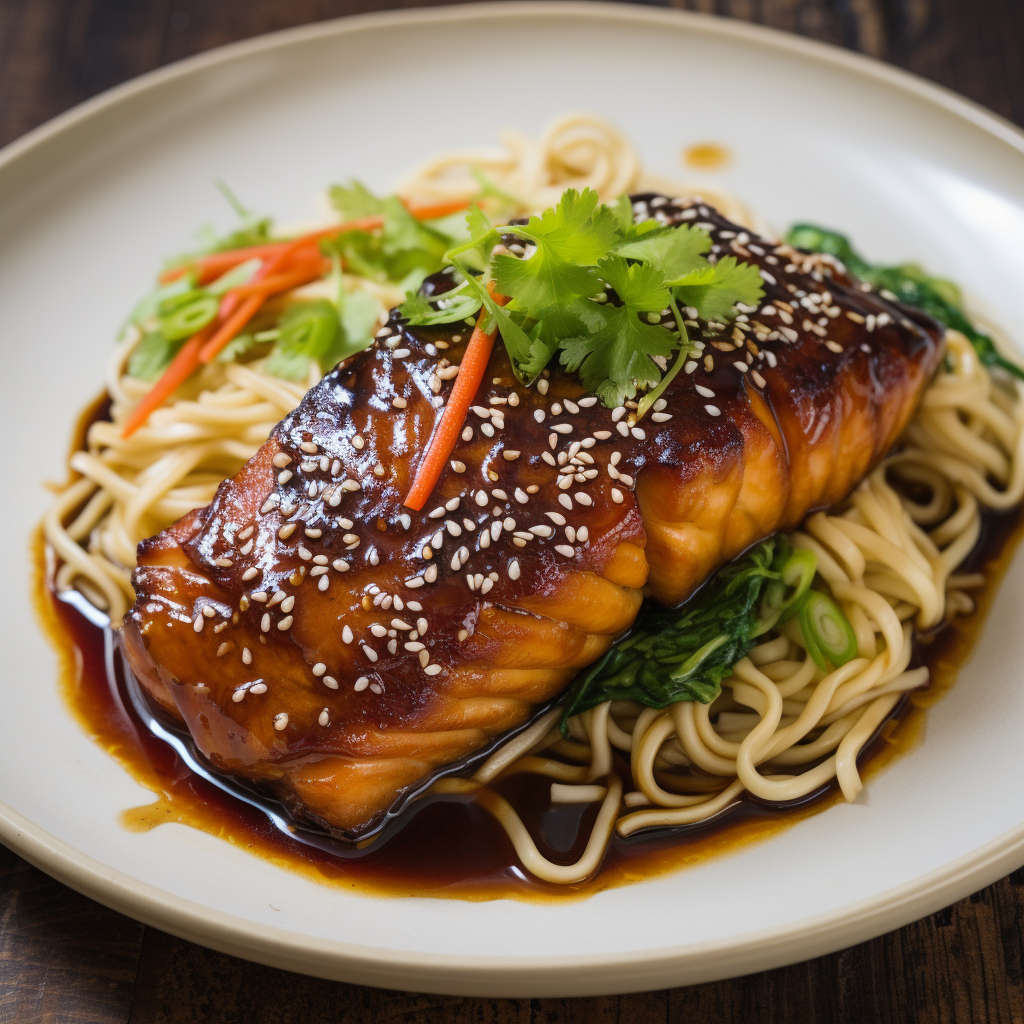 Miso-Glazed Black Cod with Udon - Coolinarco.com