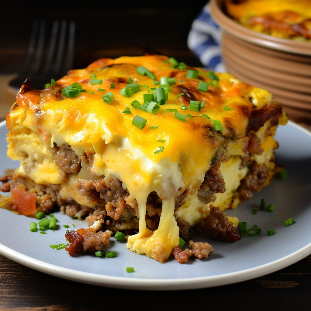 Beef and Cheddar Breakfast Casserole - Coolinarco.com