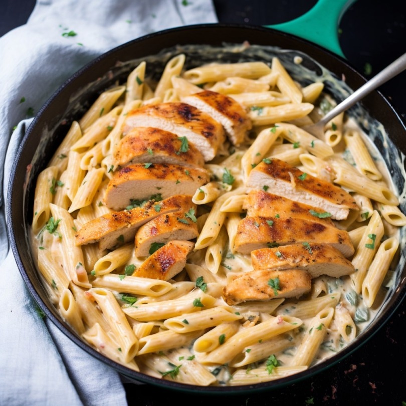 Garlic Chicken Pasta - Coolinarco.com