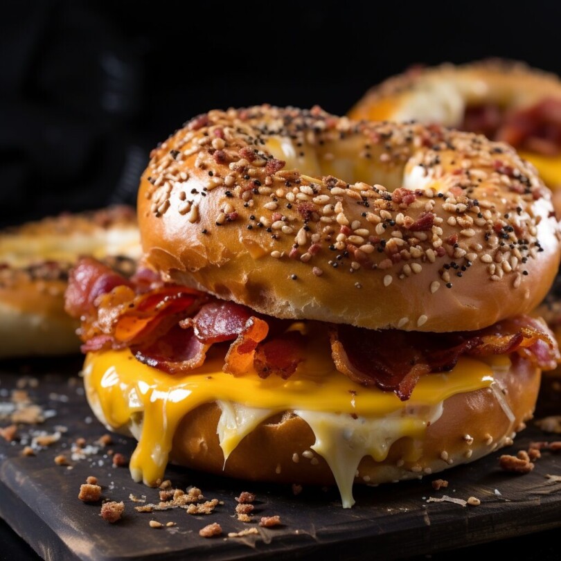 Bagels with Bacon and Cheese - Coolinarco.com