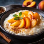 Vanilla Rice Pudding with Roast Peach - Coolinarco.com