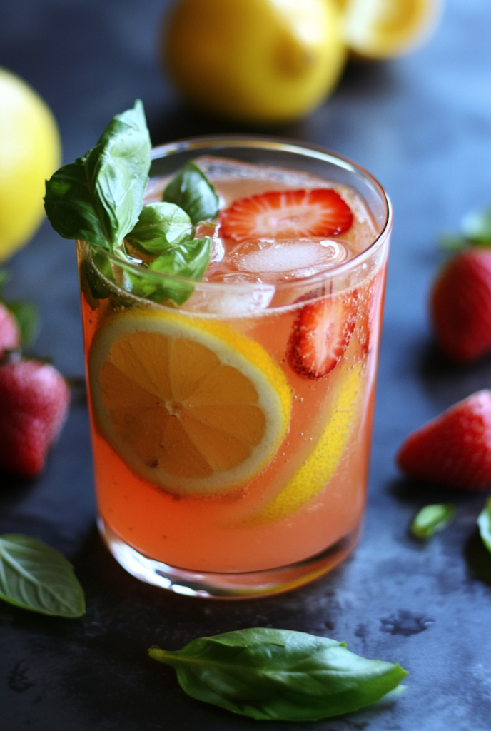Strawberry Basil Lemonade - Coolinarco.com
