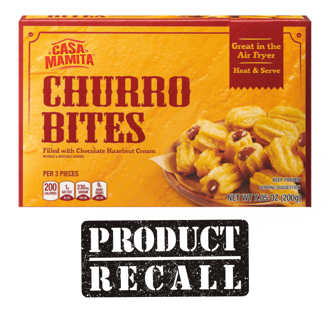 FDA Announces Recall Casa Mamita Churro Bites - Coolinarco.com