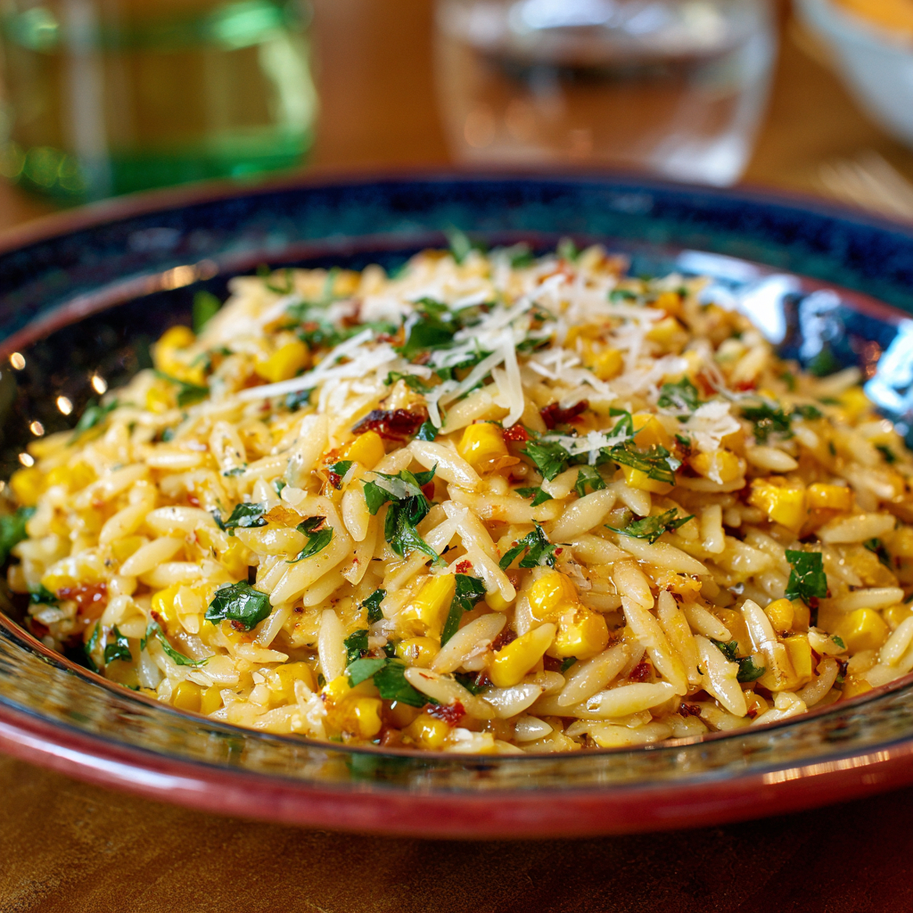 Roasted Corn Orzo - Coolinarco.com