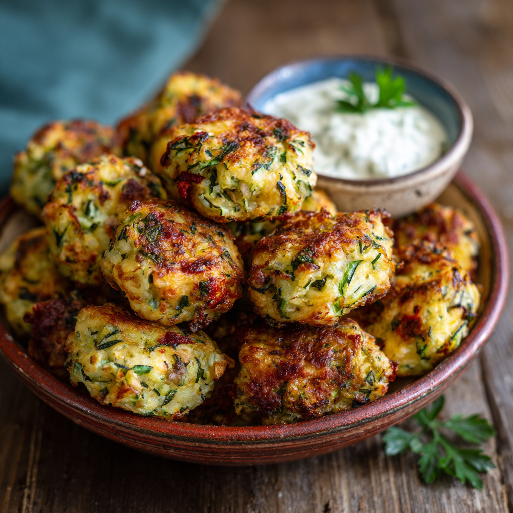 Greek Zucchini Tots (Mini Fritters) - Coolinarco.com