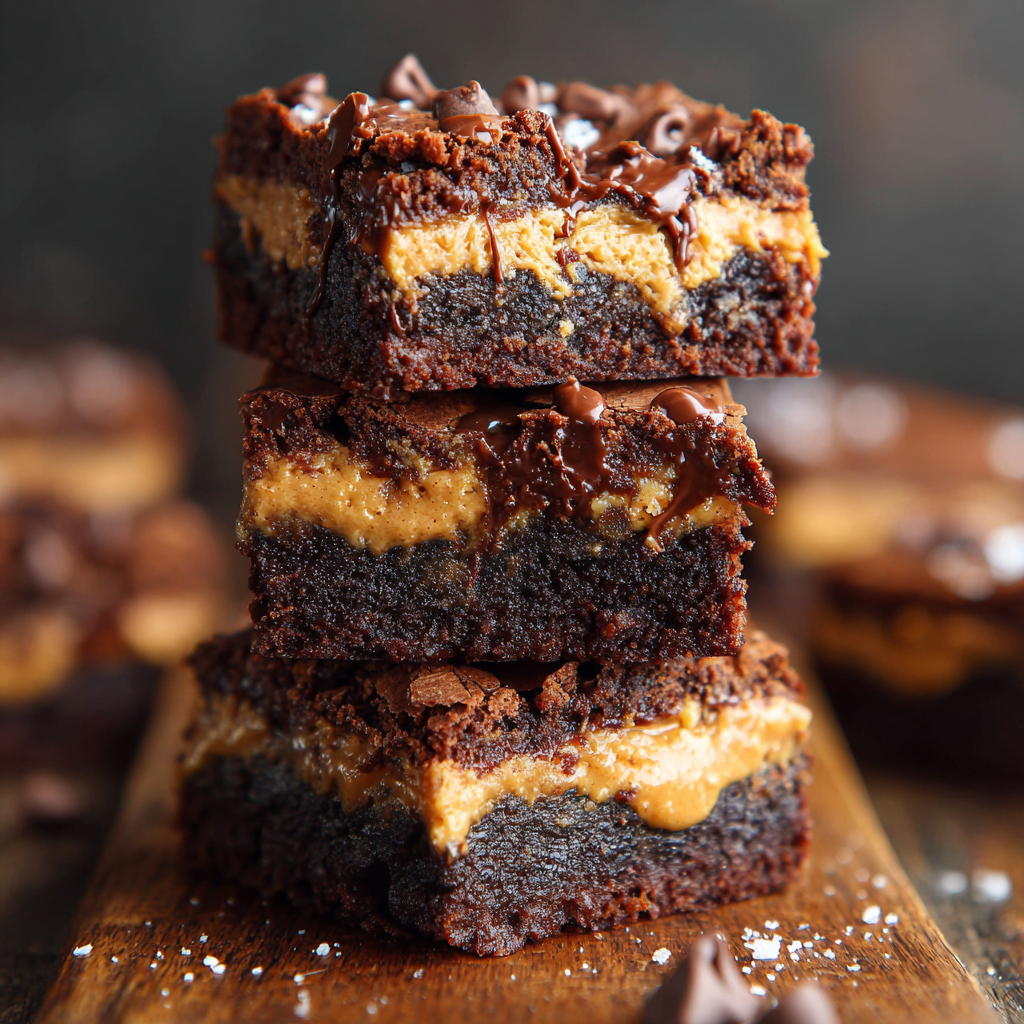 Peanut Butter Stuffed Brownies - Coolinarco.com