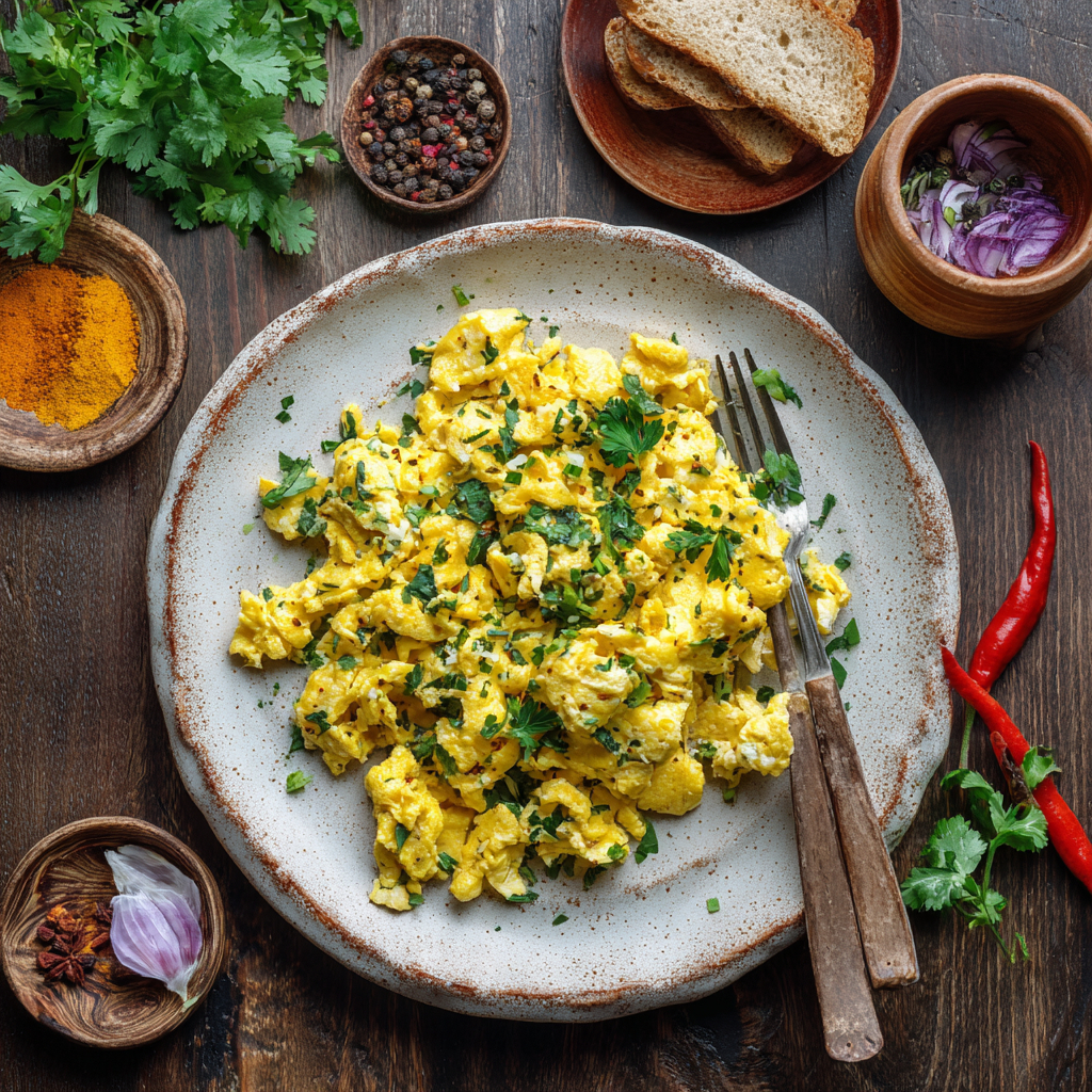 Scrambled Eggs with Herbs - Coolinarco.com