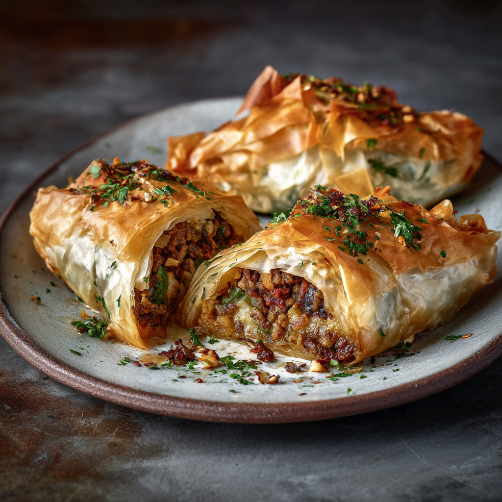 Borek – Spiced Lamb Filo Pastry - Coolinarco.com