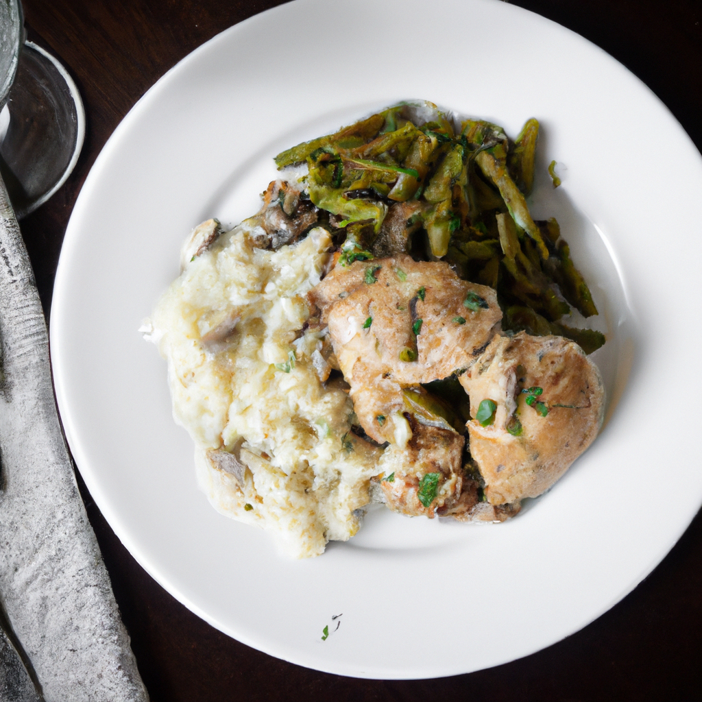 Chicken and Mushroom Rice with Peas and Green Beans - Coolinarco.com